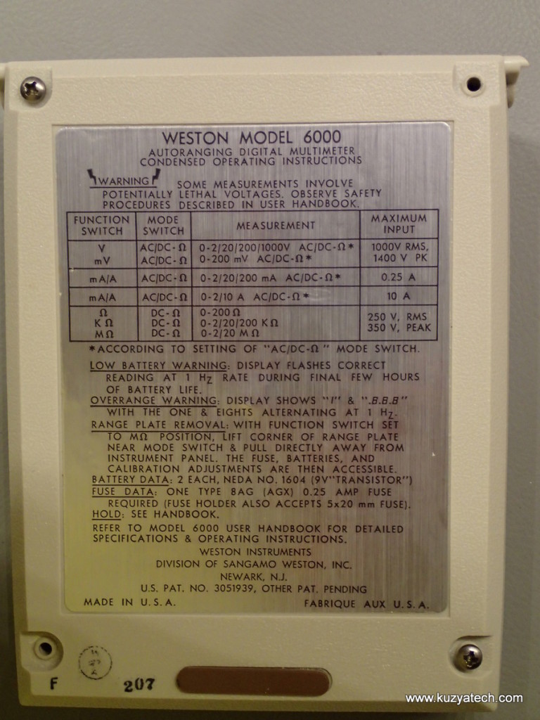 Vintage multimeter – Weston 6000 | KuzyaTech
